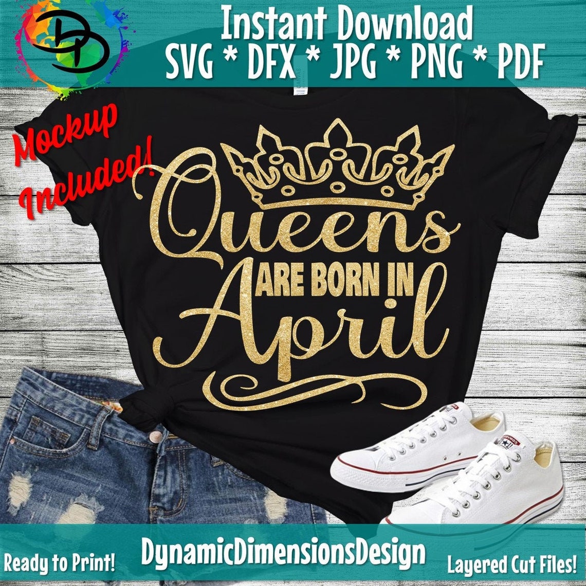 April Girl Svg Queens Are Born Svg April Birthday Svg Women - Etsy