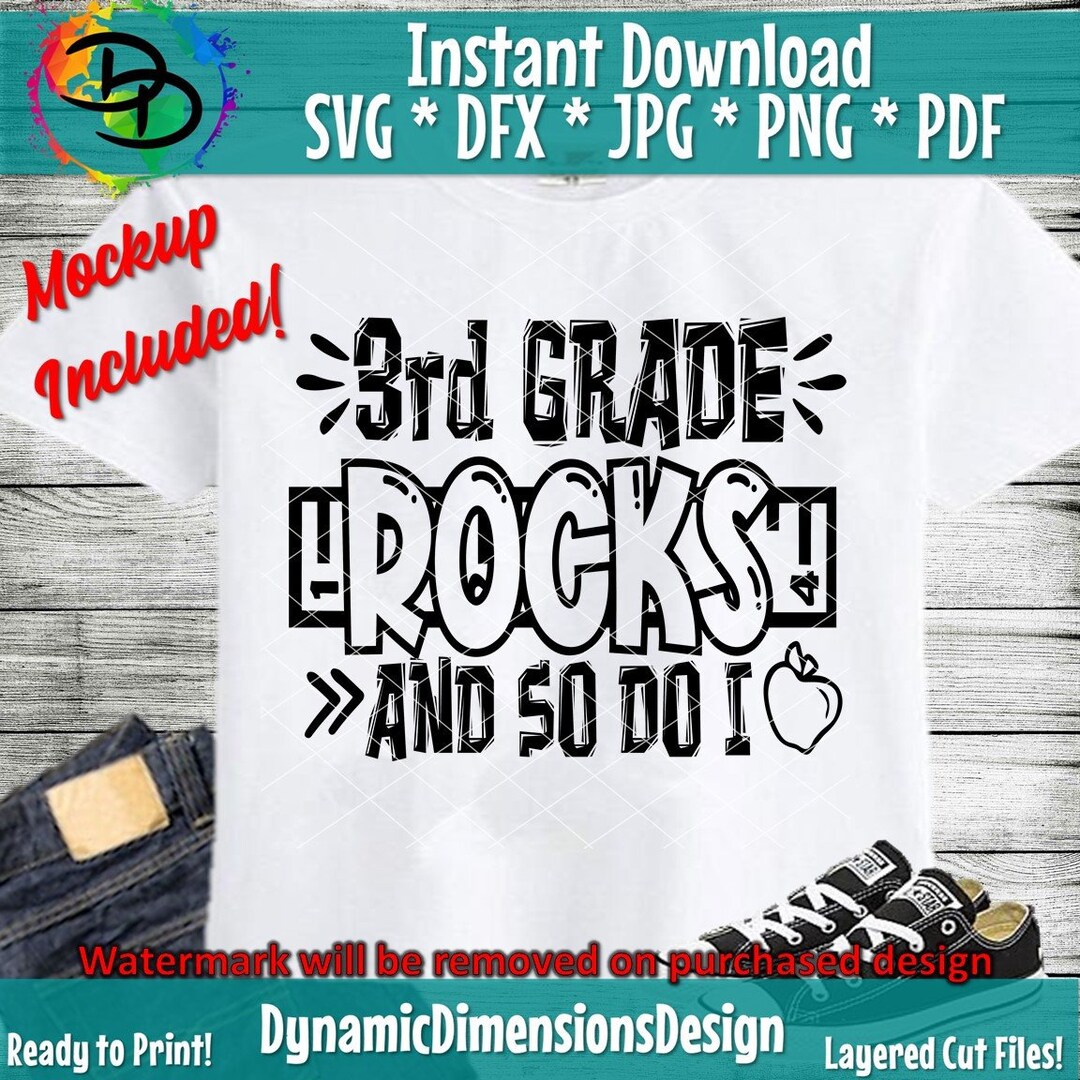3rd Grade Rocks and so Do I - Etsy