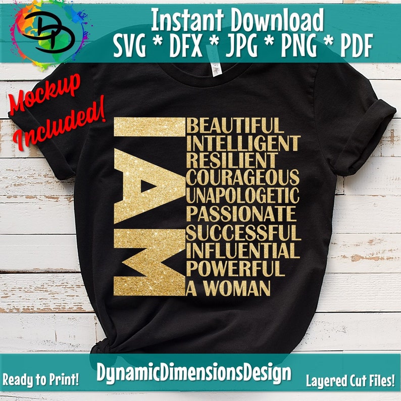 I AM A WOMAN Svg Intelligent Unapologetic Svg Affirming - Etsy