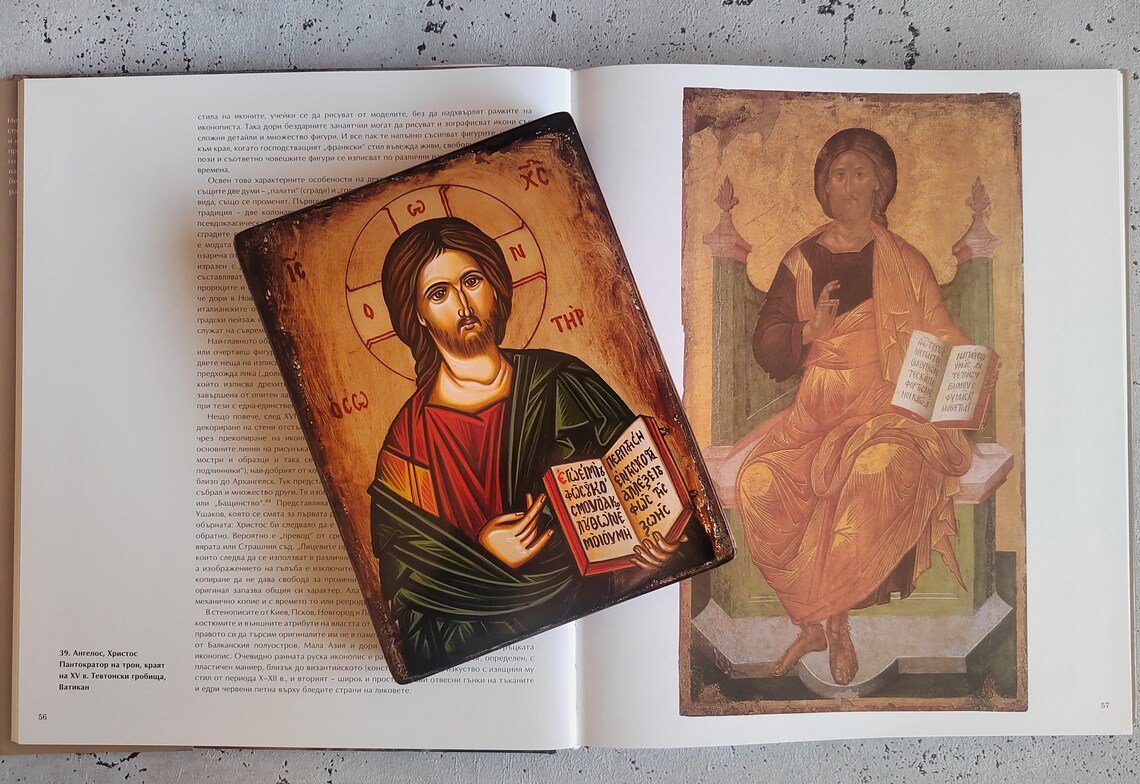 Handmade Hand Painted Icon Jesus. Son of God - Christian Icon. - Etsy