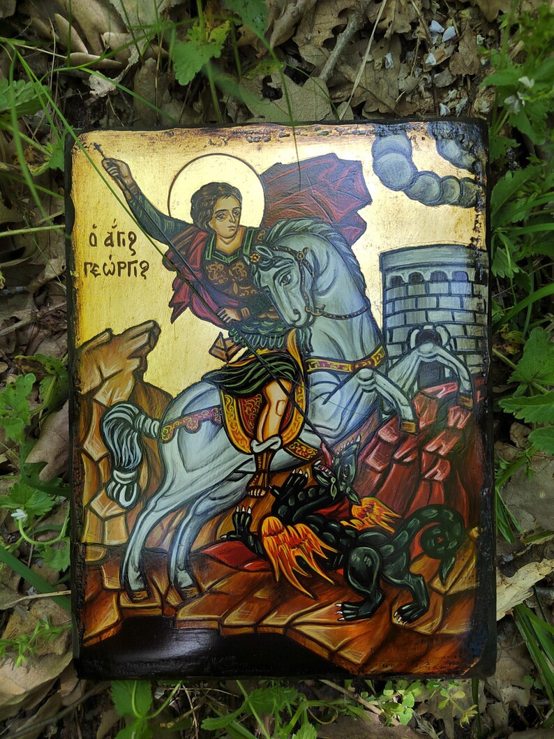 St. George, Saint George - Hand-painted Icon - Etsy