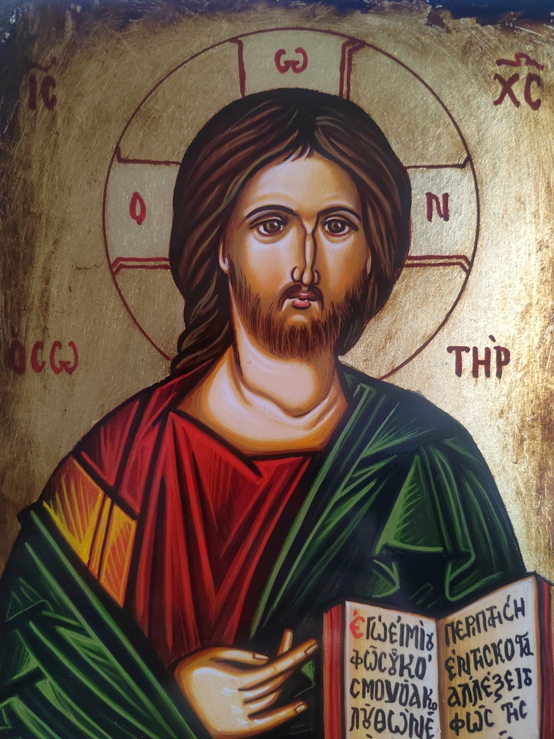 Handmade Hand Painted Icon Jesus. Son of God - Christian Icon. - Etsy