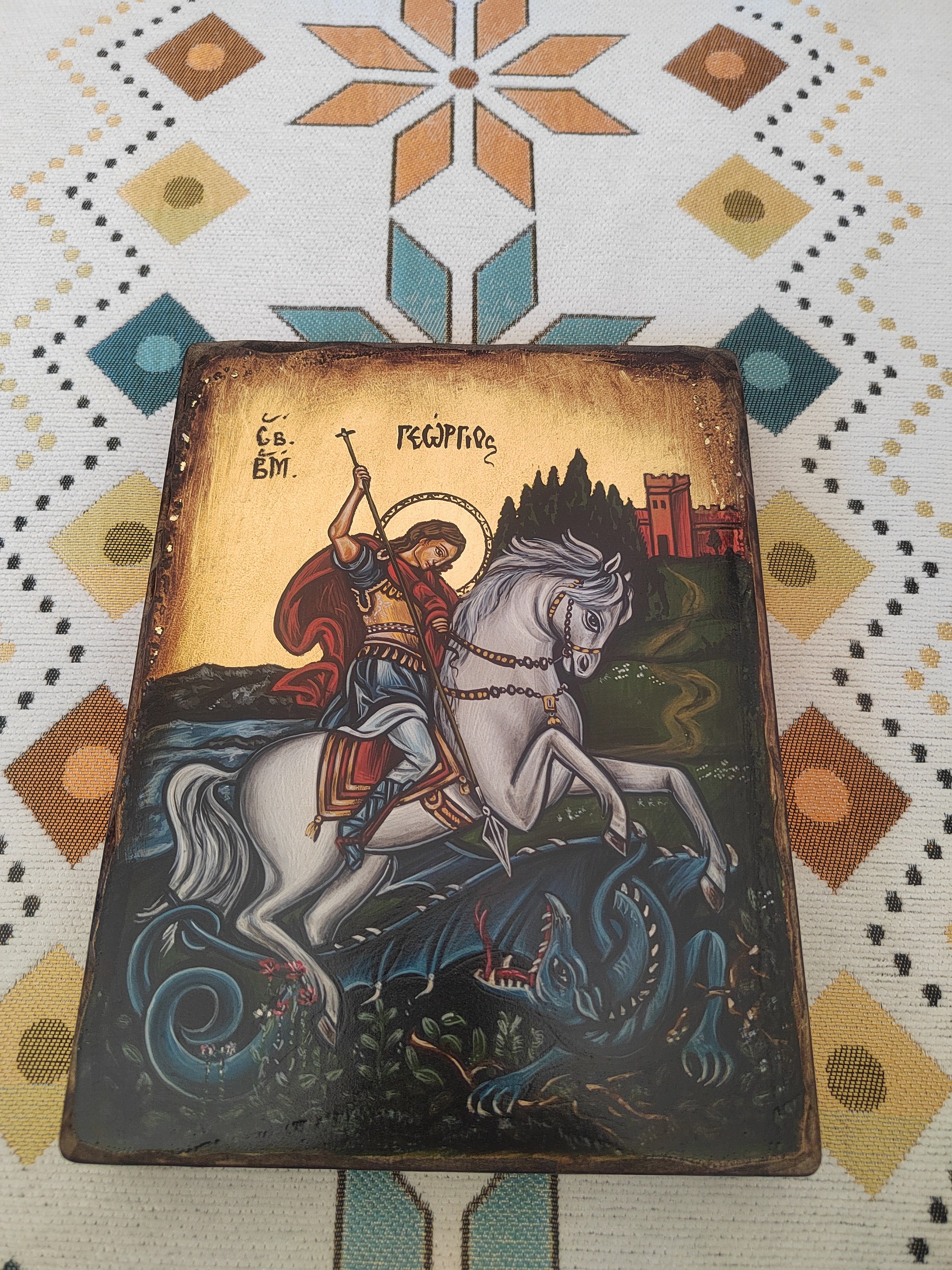 St. George, Saint George Hand-painted Icon, Saint George Hand-painted ...