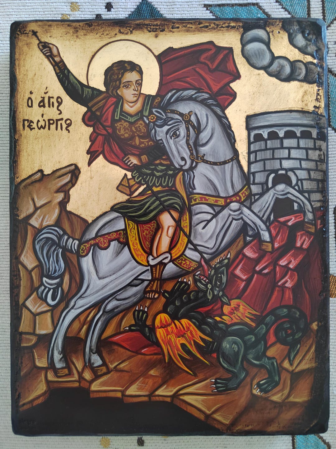 St. George, Saint George - Hand-painted Icon - Etsy