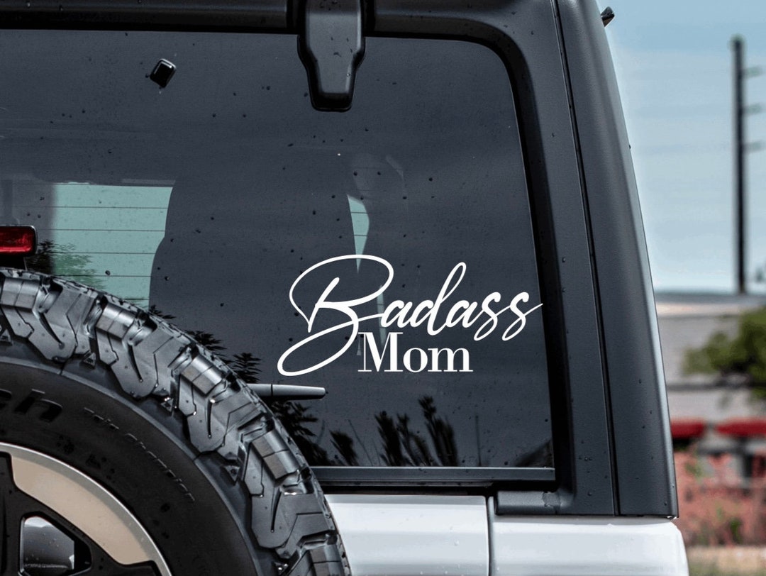 Badass Mom Car Decal Sticker | Cute Car Decor | Gifts for Her | Decal ...