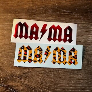 Mama Car Decal Car Decal for Her AC DC Mama Car Sticker - Etsy