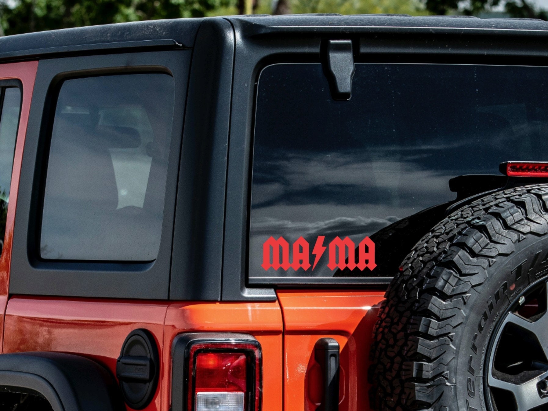 Mama Car Decal Car Decal for Her AC DC Mama Car Sticker - Etsy