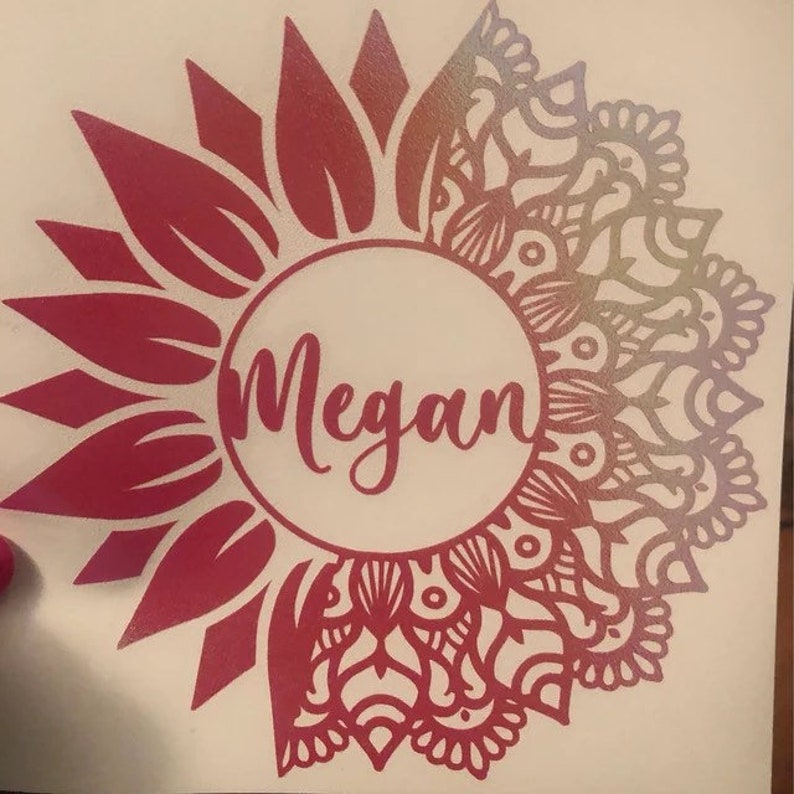 Personalized Mandala Decal Mandala Car Decal for Her - Etsy