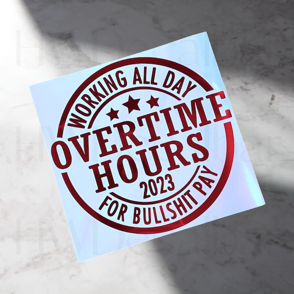 Working Overtime Hours Stickers - Etsy