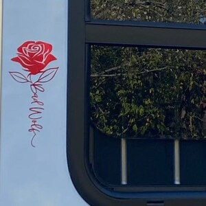 Rose Decal Rose Vinyl Car Decal Car Decal for Women Car - Etsy