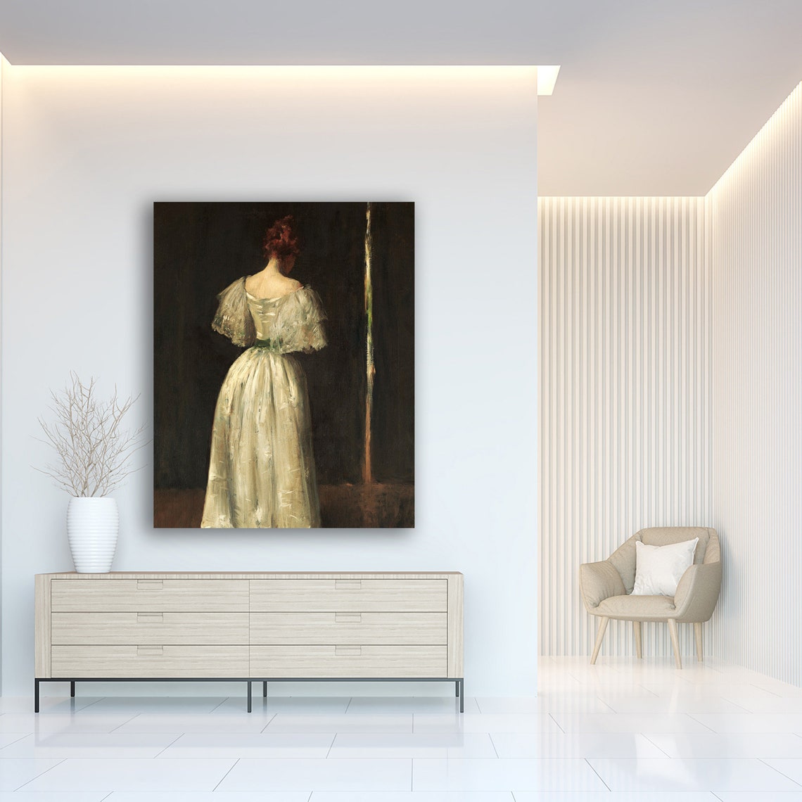 Portrait of Woman/moody Print/behind the Curtain/digital Download ...