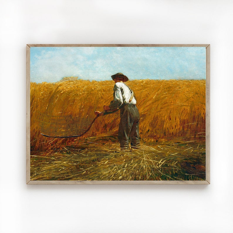 Farm Scene/country Landscape/wheatfield/printable/digital Print/wall ...