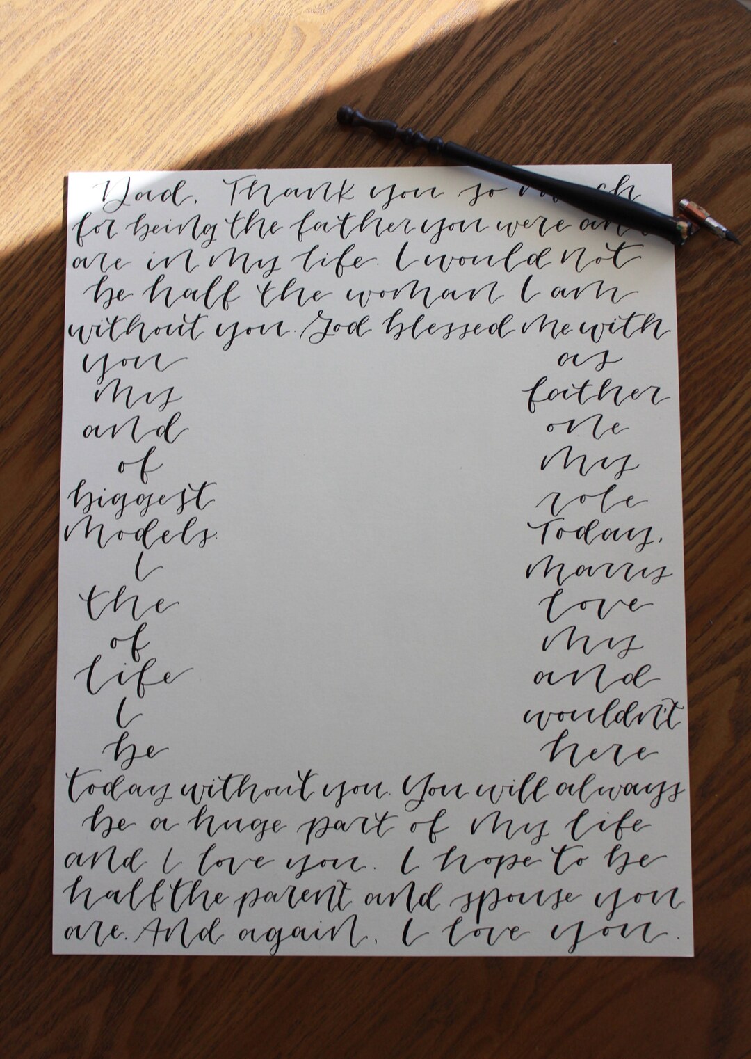 Wedding Prayer, Poem, Message Written Frame 5x7 Photo in Middle and ...
