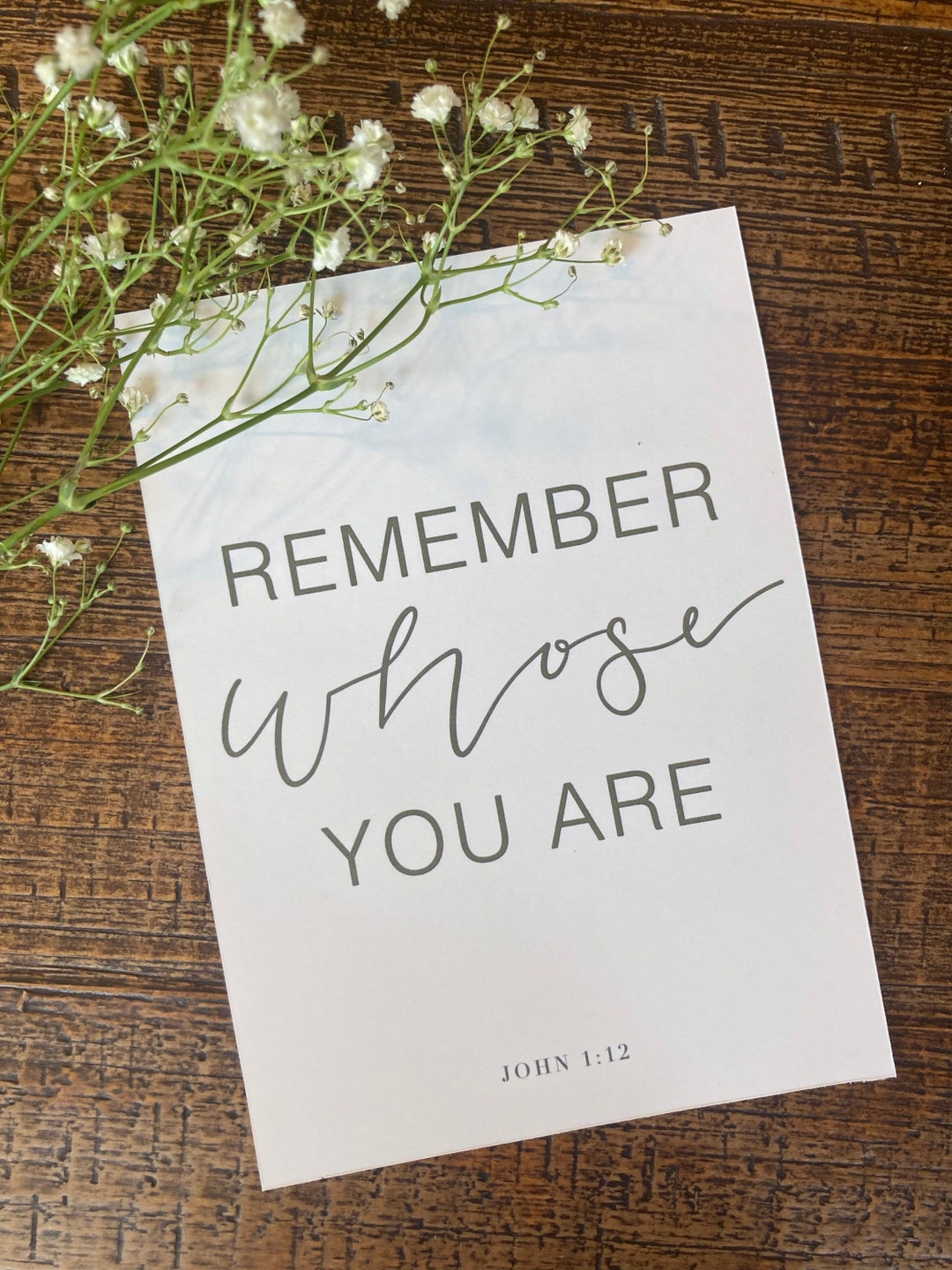 Wall Art Bible Verse Print in Custom Calligraphy, Remember Whose You ...