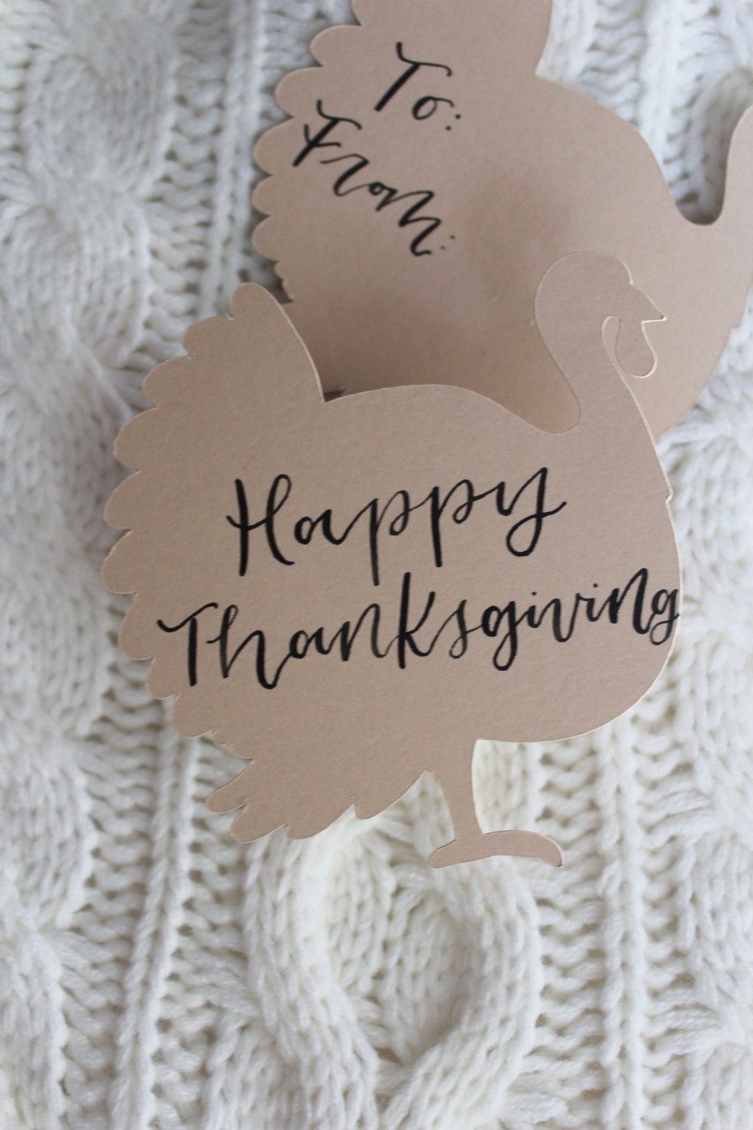 Handwritten Turkey Gift Tags, Place Cards Thanksgiving Gift Tags - Etsy