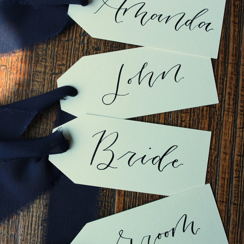 Calligraphy Tags - Etsy