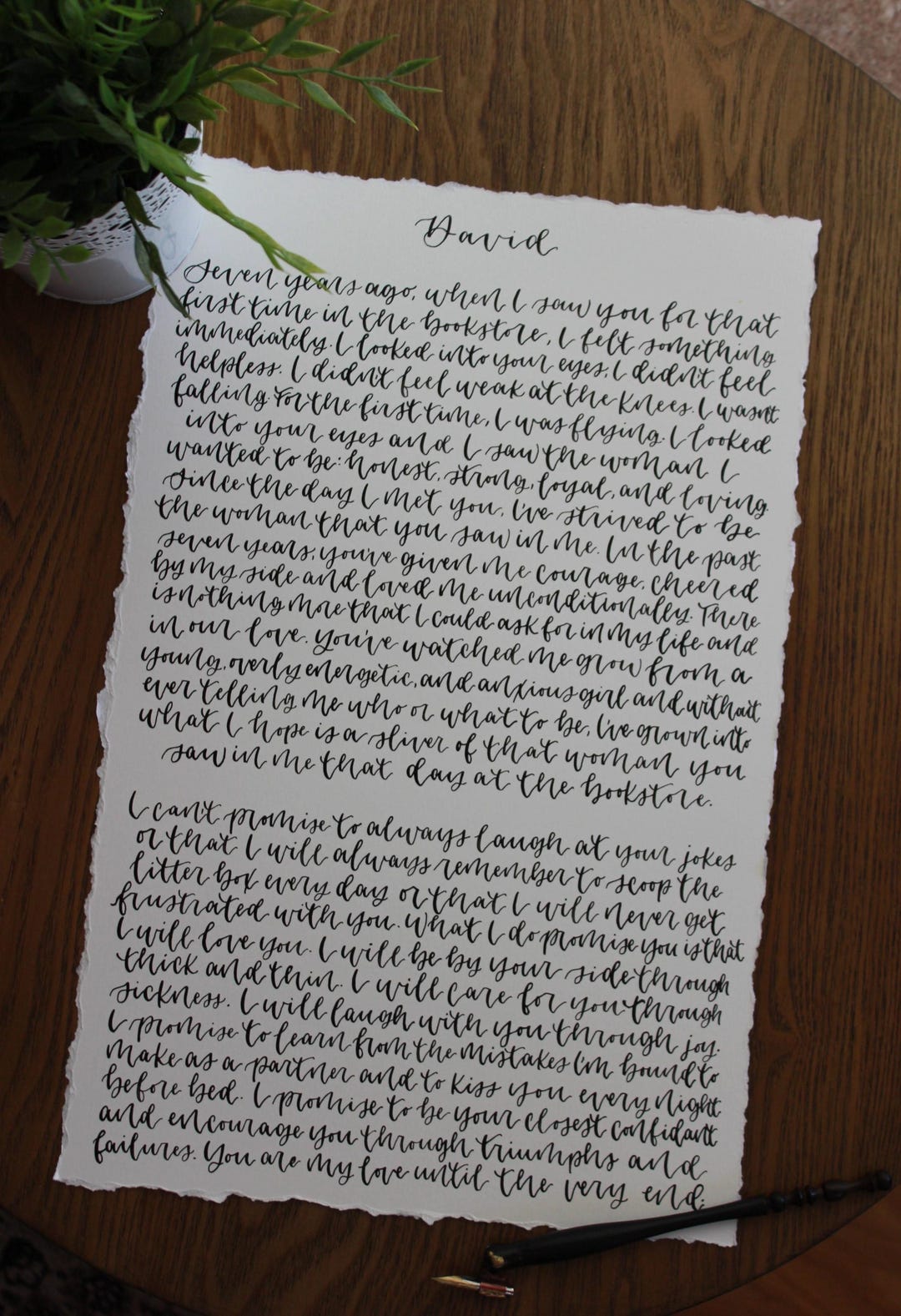 Custom Handwritten Calligraphy Quote on Cardstock Home Decor Quotes ...