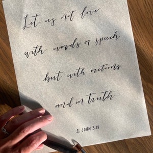 Custom Handwritten Pointed-pen Calligraphy Quote on PARCHMENT - Etsy