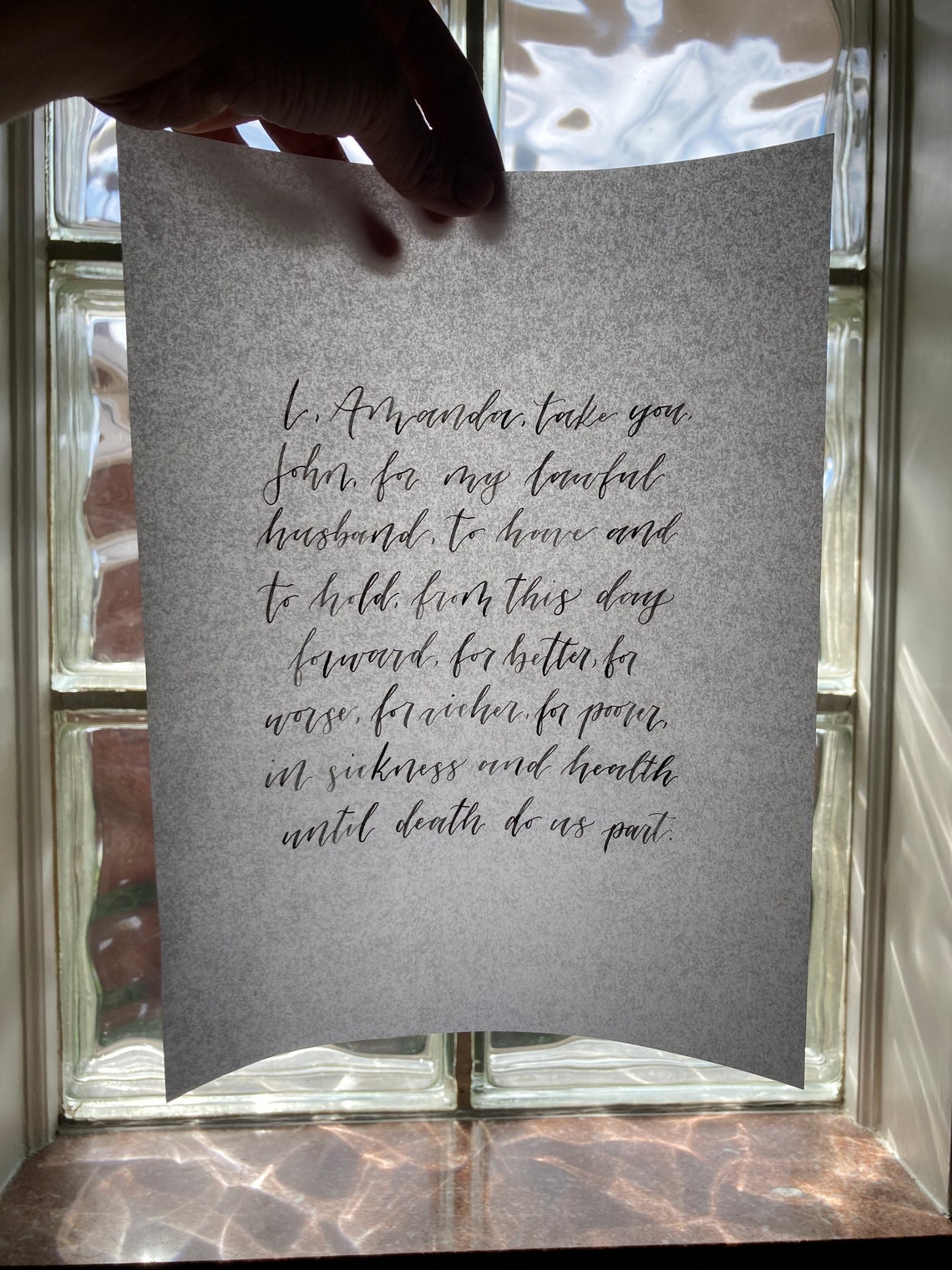 Custom Handwritten Pointed-pen Calligraphy Quote on PARCHMENT - Etsy