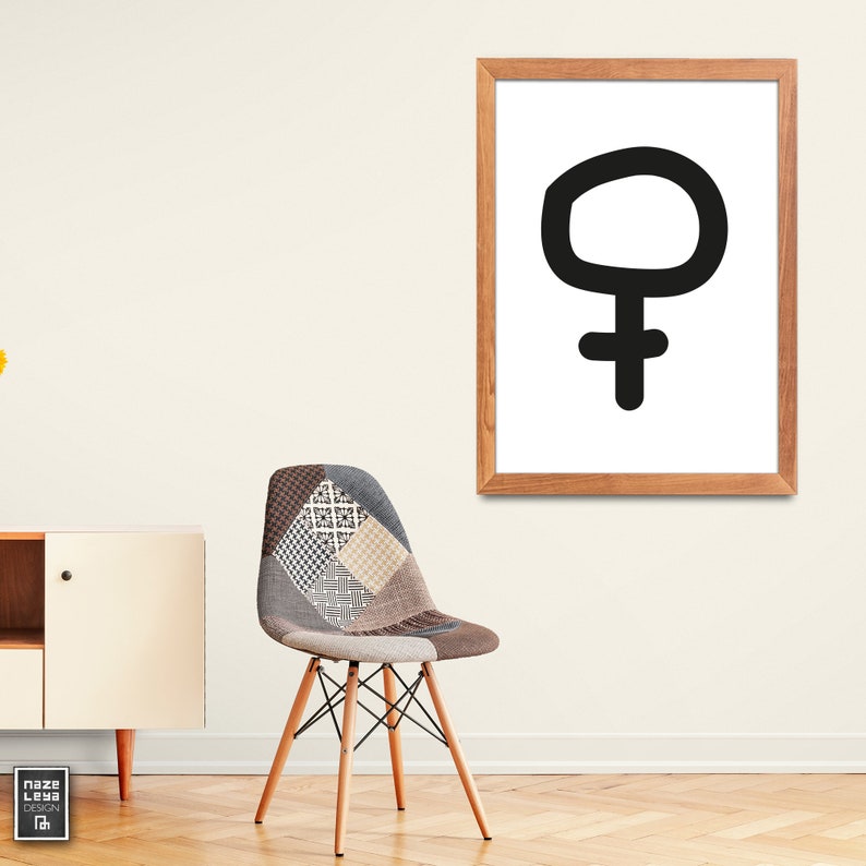 Venus Symbol Zodiac Sign Print , Astrology Art, Celestial Home Decor ...