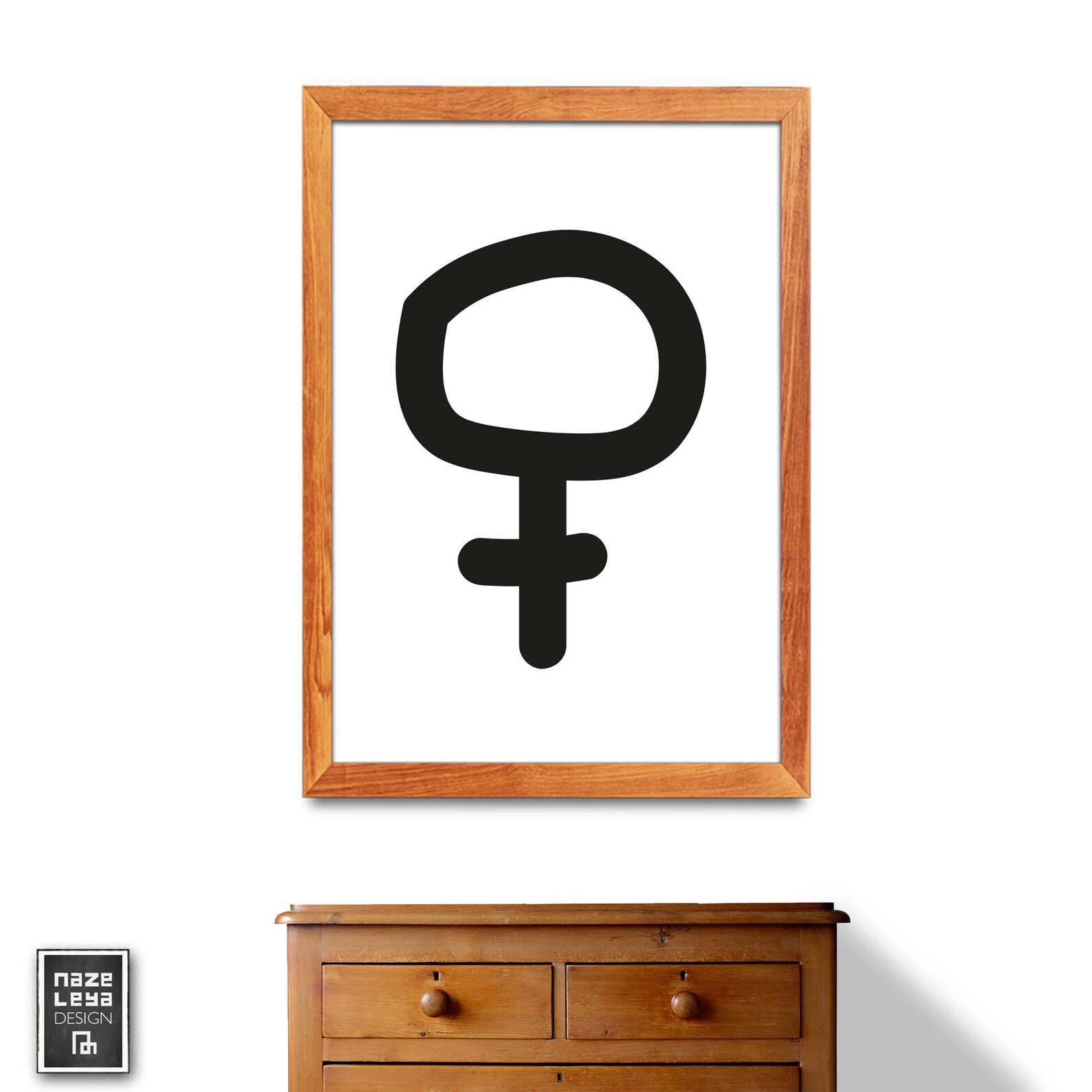 Venus Symbol Zodiac Sign Print , Astrology Art, Celestial Home Decor ...