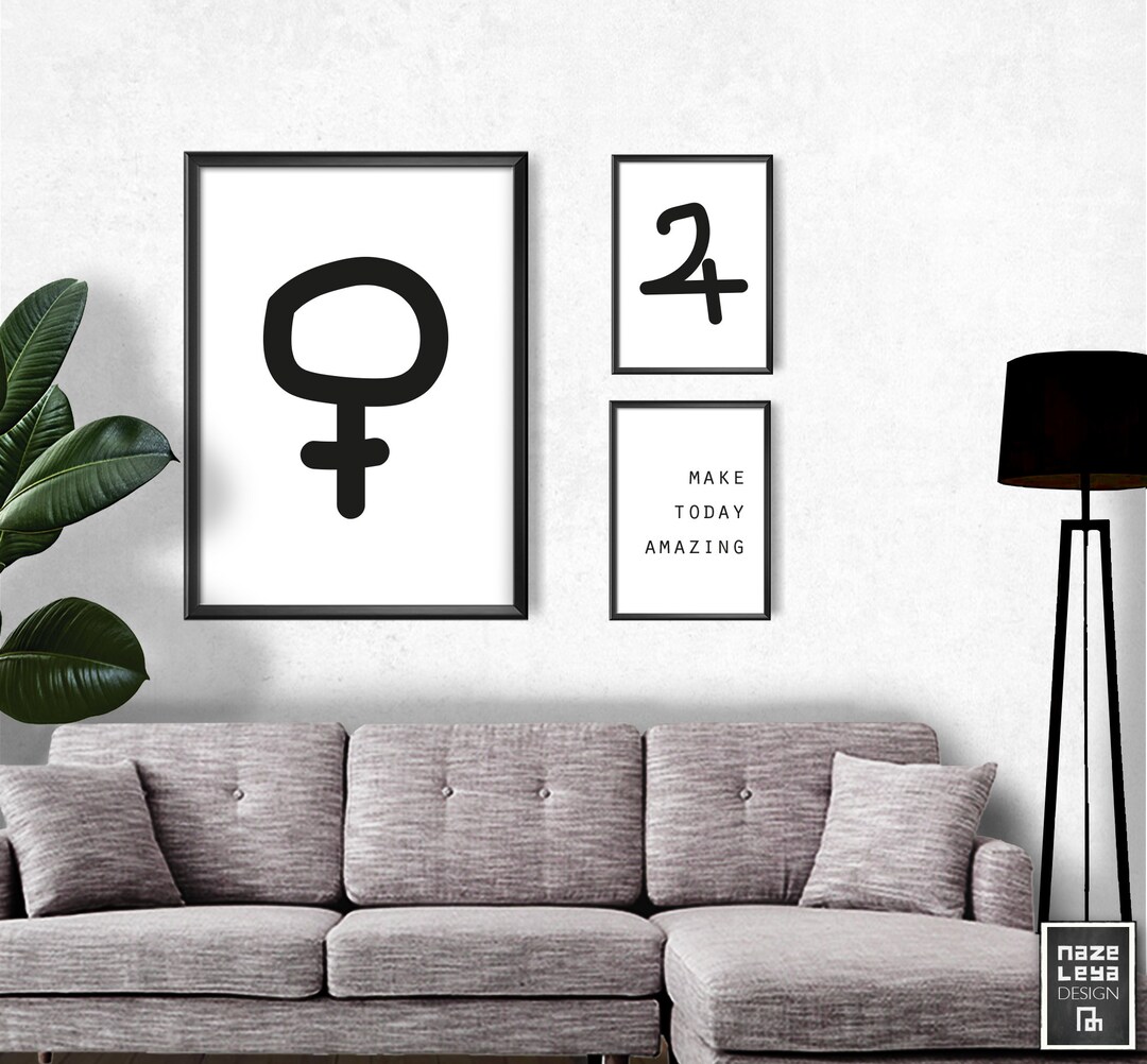 Venus Symbol Zodiac Sign Print , Astrology Art, Celestial Home Decor ...