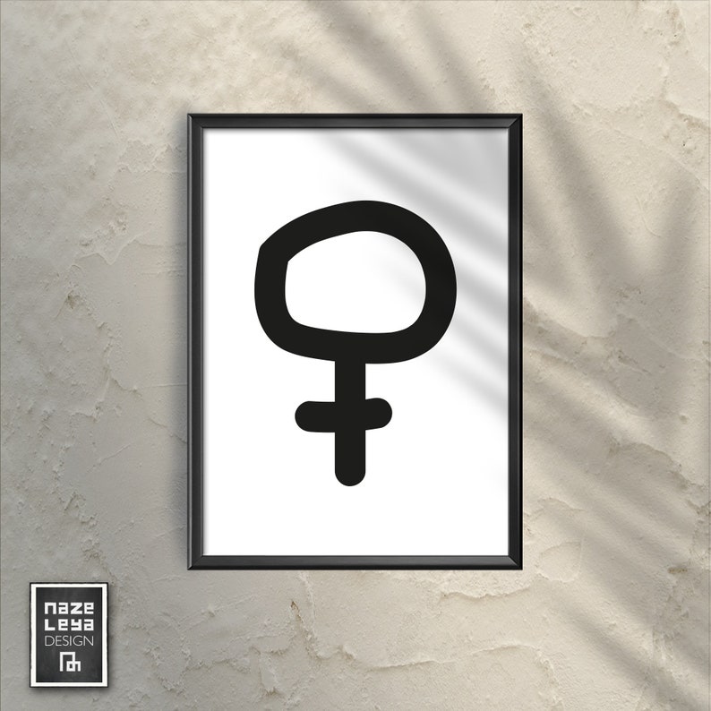 Venus Symbol Zodiac Sign Print , Astrology Art, Celestial Home Decor ...
