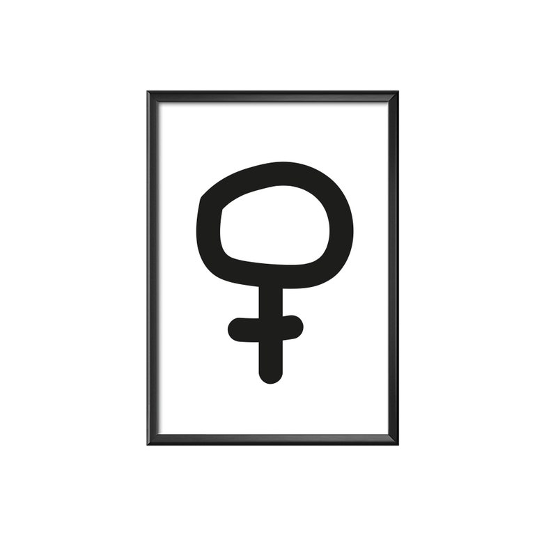 Venus Symbol Zodiac Sign Print , Astrology Art, Celestial Home Decor ...