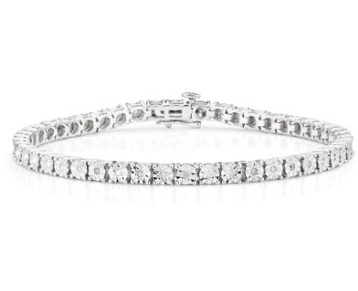 925 Sterling Silver Tennis Bracelet - Etsy