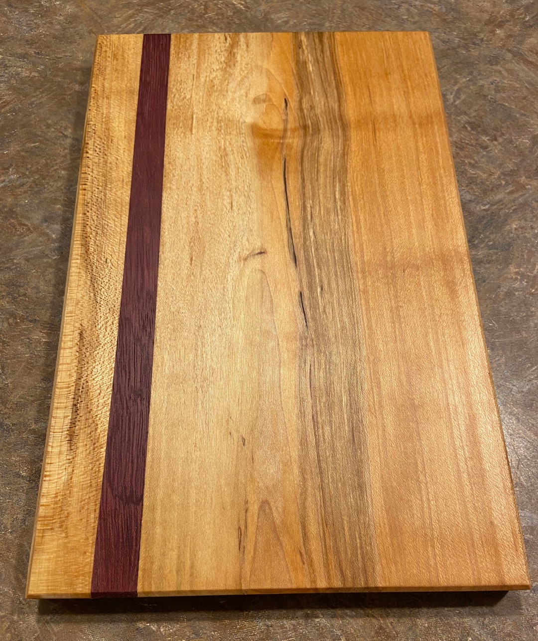 Ambrosia Maple/purple Heart Cutting Board, Charcuterie Board, Center ...