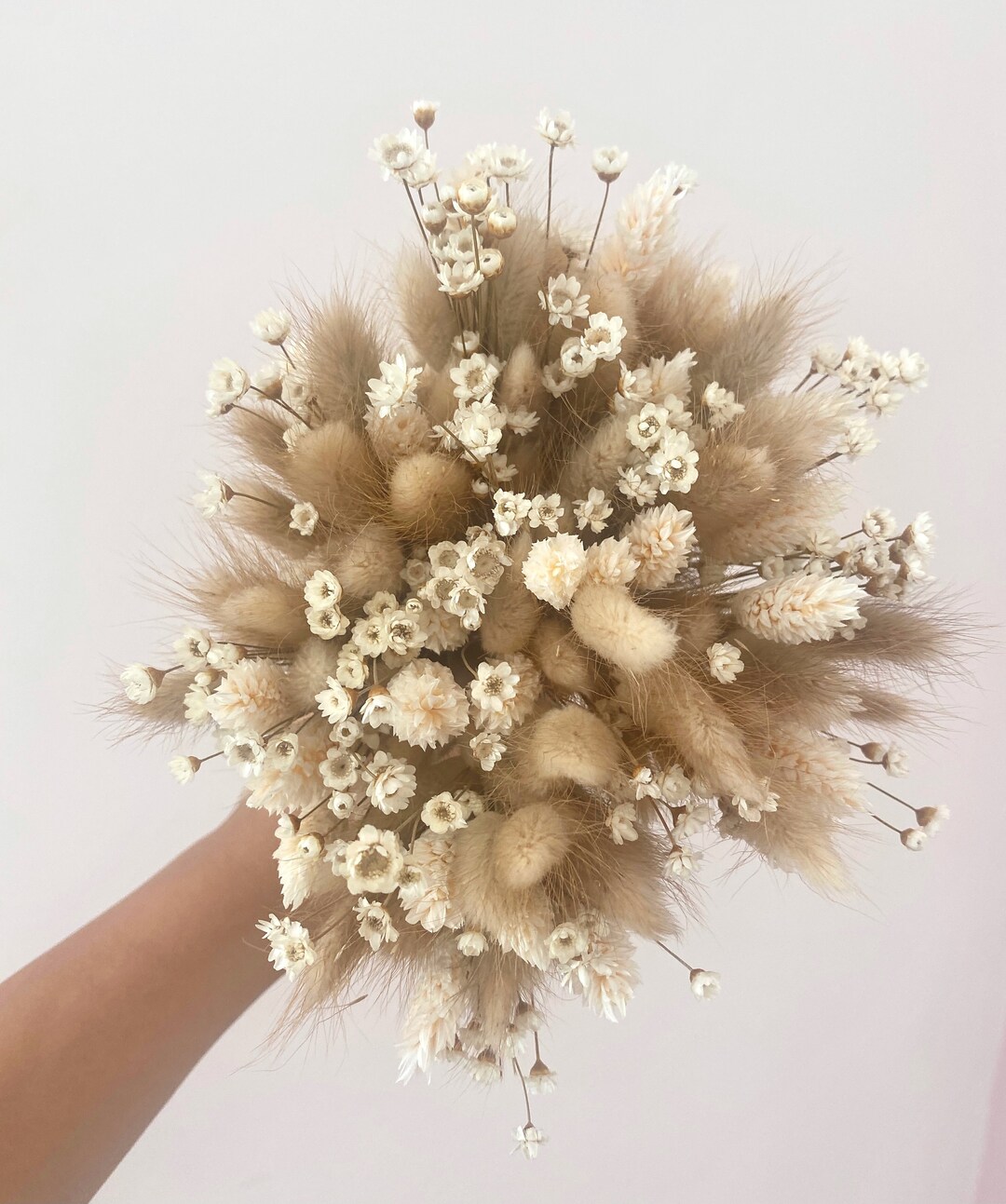 Mini Bouquet of Dried Flowers, Boho, Phalaris, Glixia, Dried Flower ...