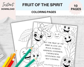fruit of the spirit peace coloring page printable