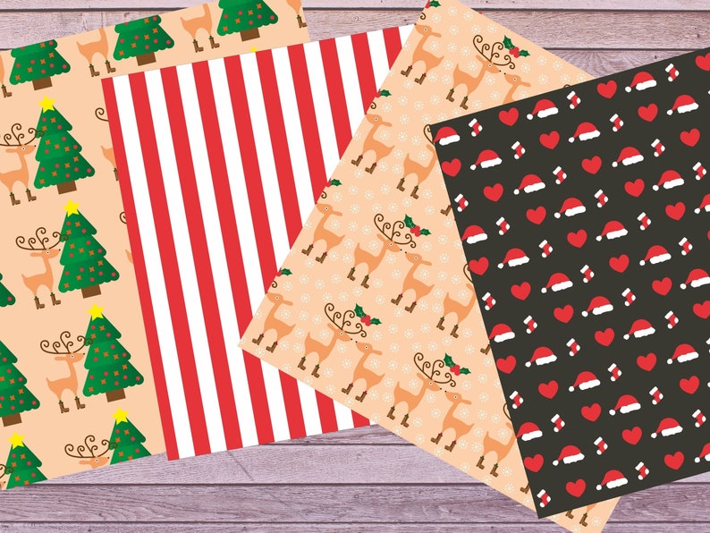 Christmas Digital Papers, Winter Digital Papers, Christmas Scrapbook ...