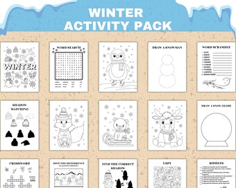Winter Activity Pack - Etsy