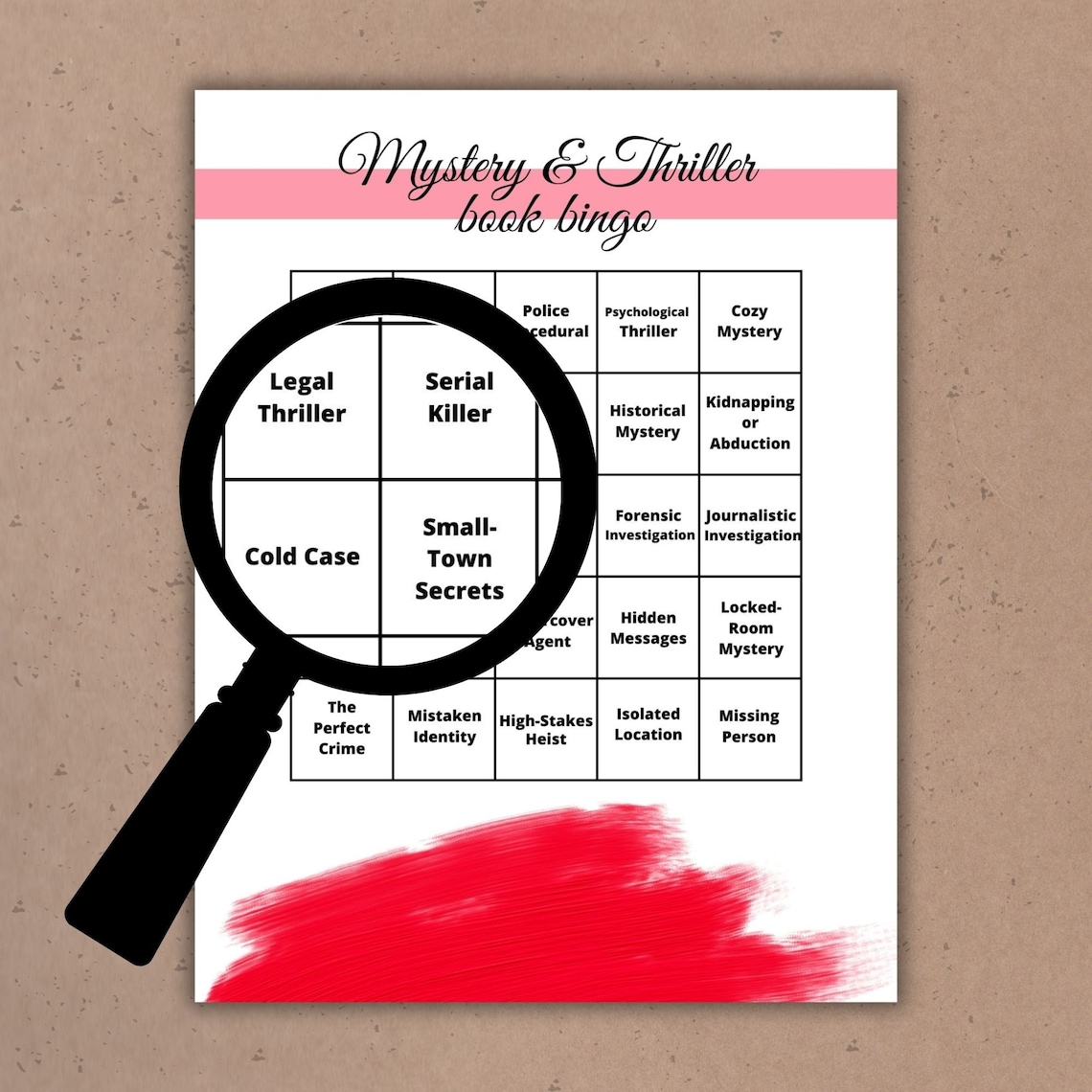 Mystery Thriller Book Bingo Challenge: Reading Tracker & Book Review ...