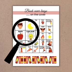 Book Cover Bingo, Book Scavenger Hunt for Kids and Adults, Reading ...