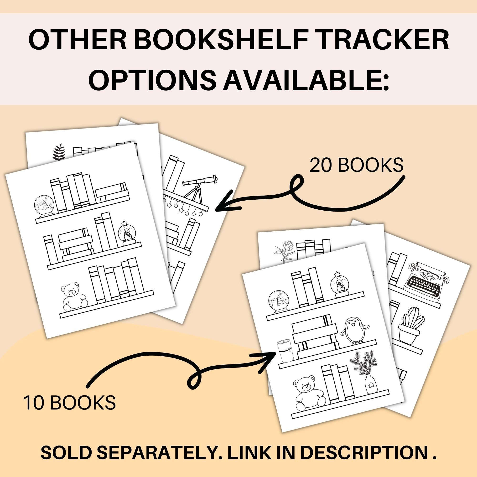 Bookshelf Reading Tracker Printable – Reading Challenge 50 & 100 Books ...