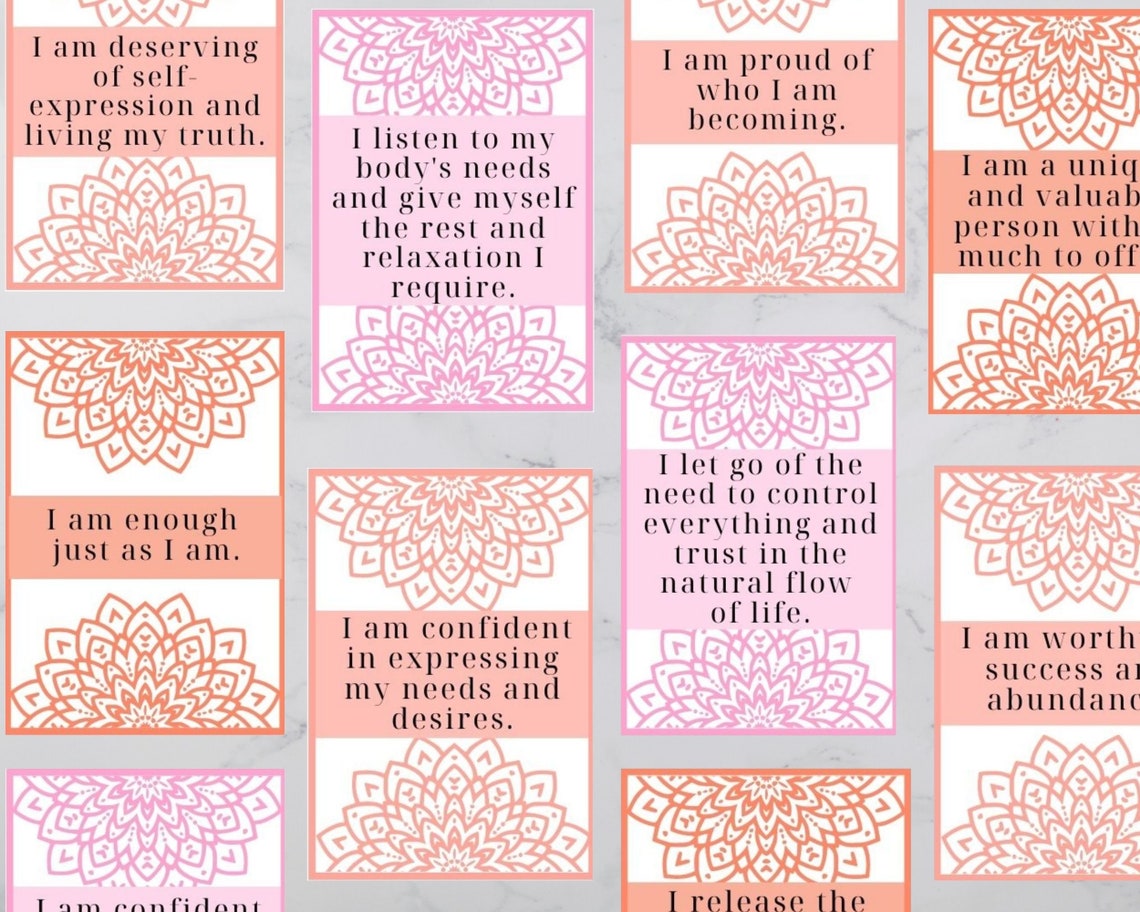 Self Love Affirmation Cards Printable Self Care Affirmation Cards Self ...
