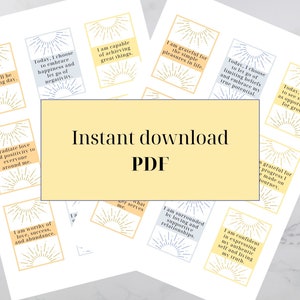 Morning Affirmation Cards Daily Positive Affirmation Cards Printable ...