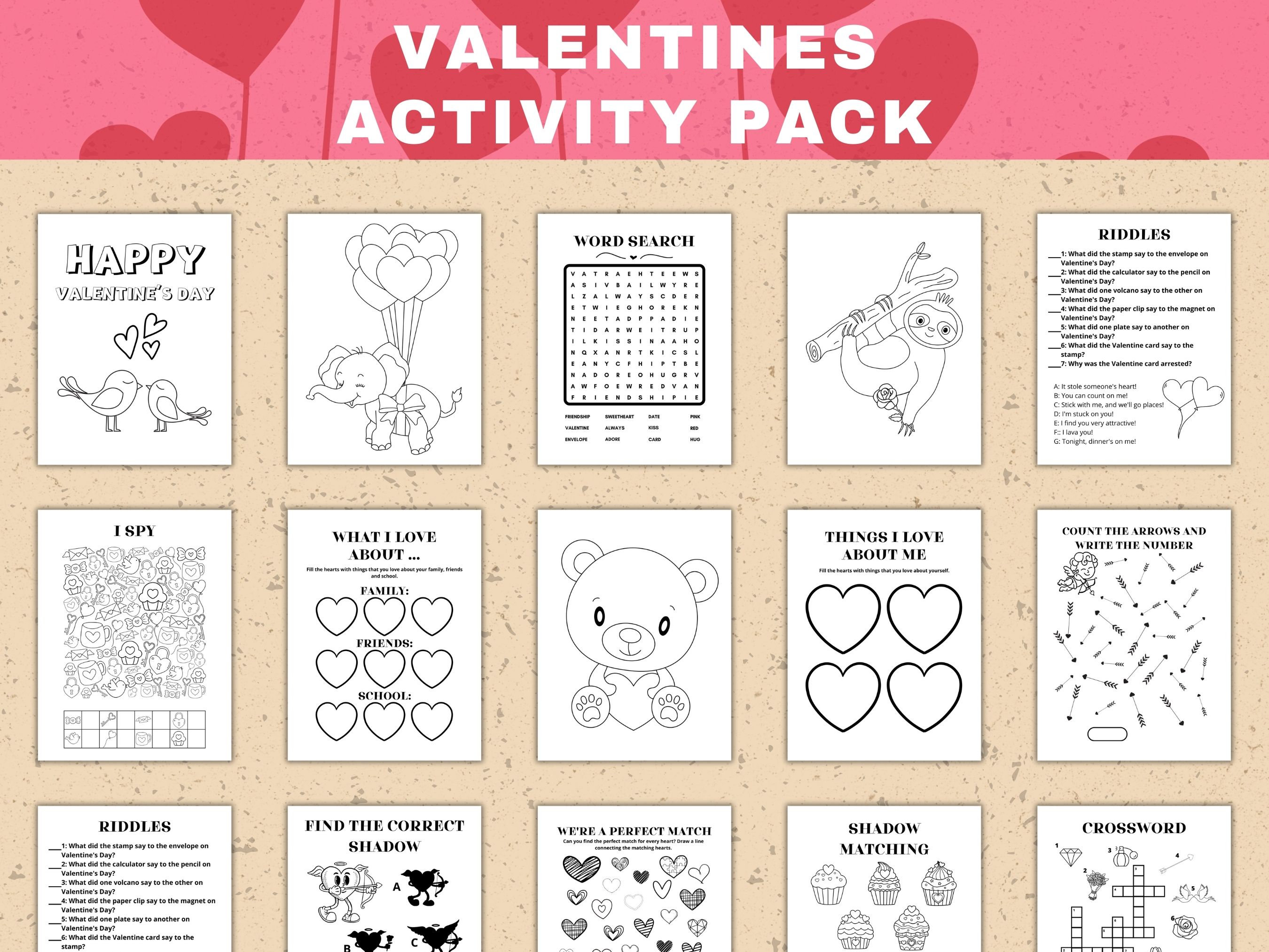 Valentines Day Games for Kids Valentines Activity Pages Saint ...