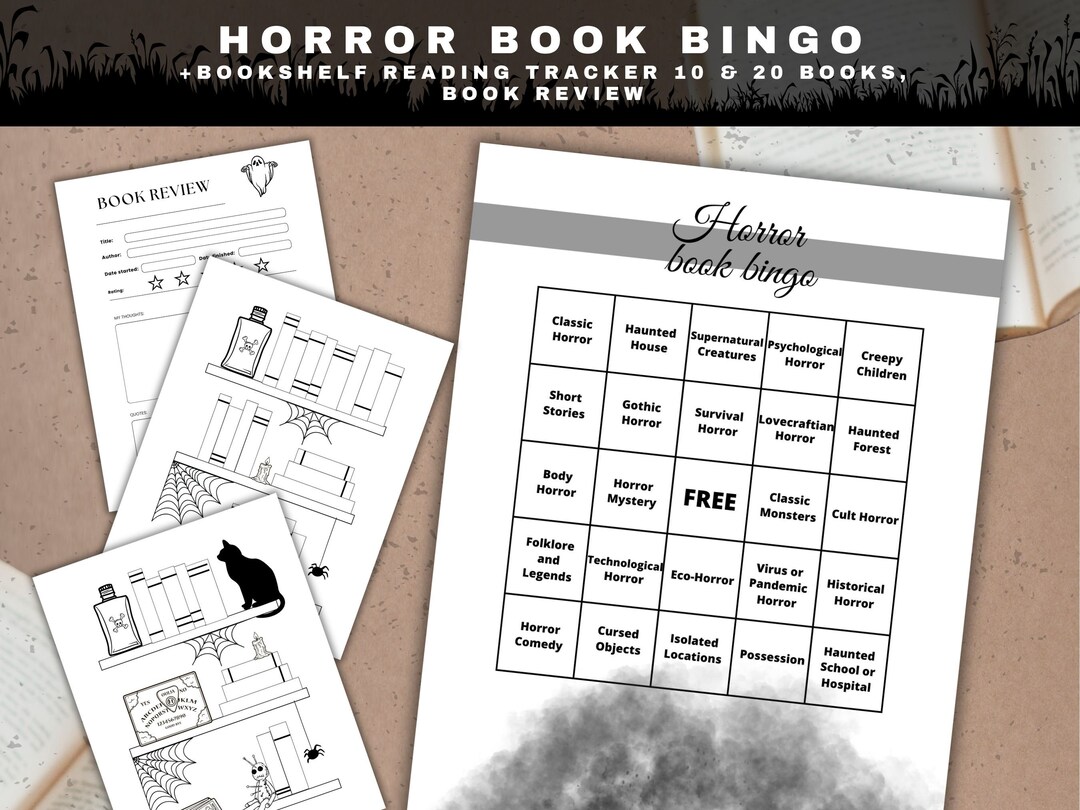 Horror Book Bingo Reading Challenge: Bookshelf Tracker & Book Review ...