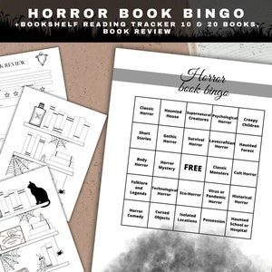 Horror Book Bingo Reading Challenge: Bookshelf Tracker & Book Review ...