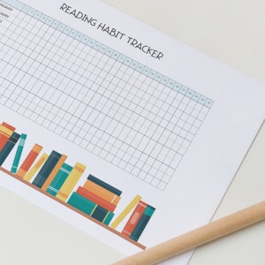 Reading Habit Tracker Printable, Yearly Book Tracker, Monitore Reading ...