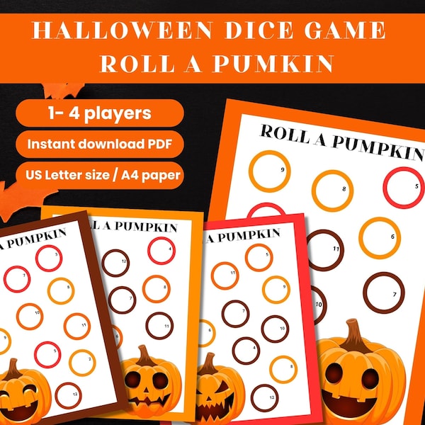 Roll a Pumpkin Game - Etsy