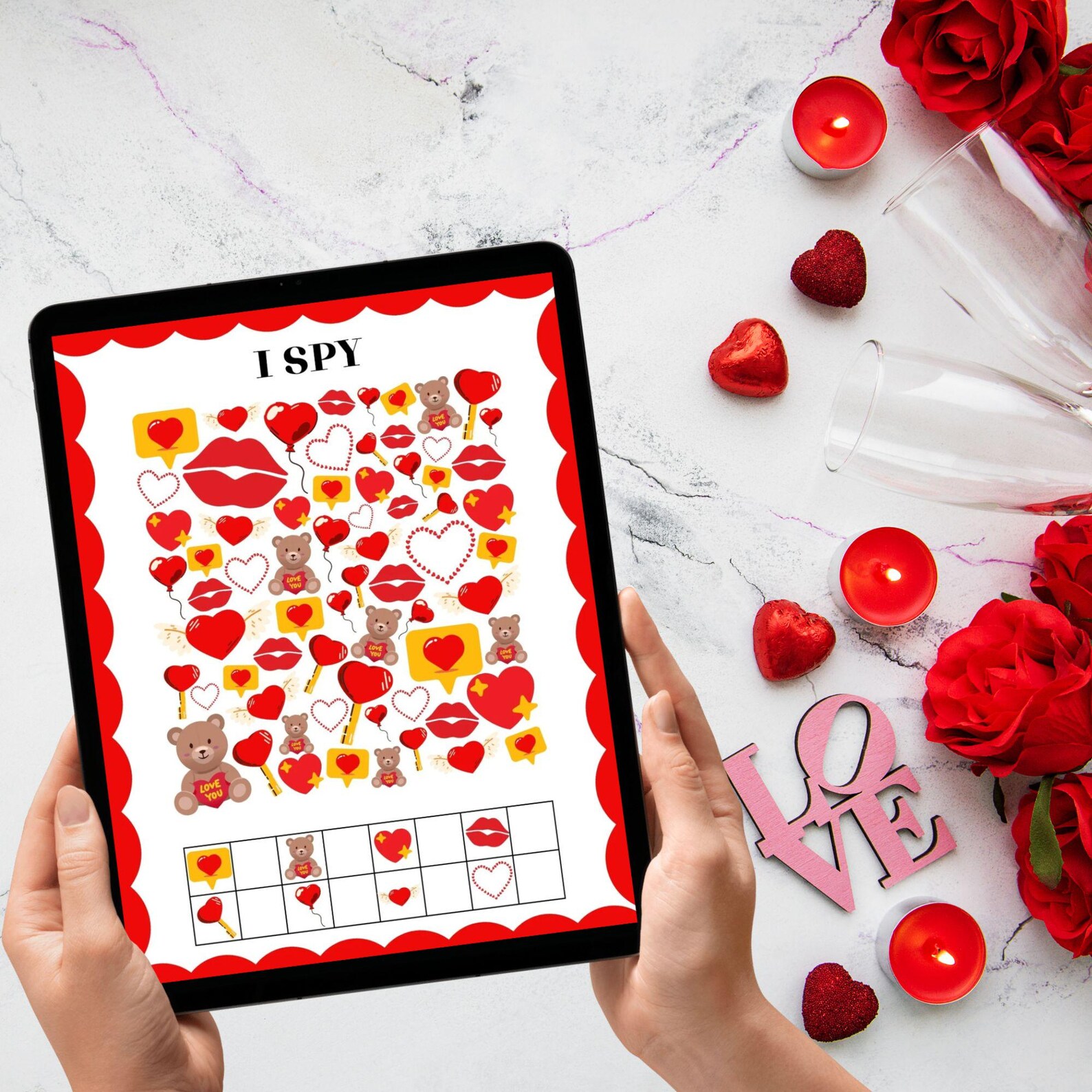 Valentines Day I Spy Activity Bundle, Valentines Day Printable Games ...