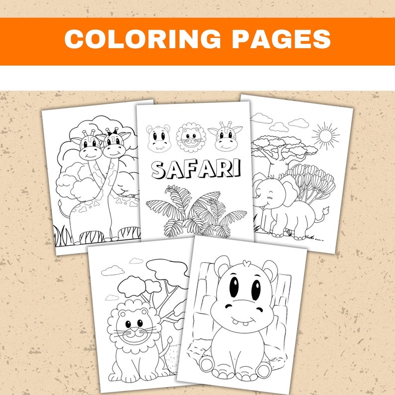 Safari Activity Sheets Printable Safari Kids Activity Book Safari ...
