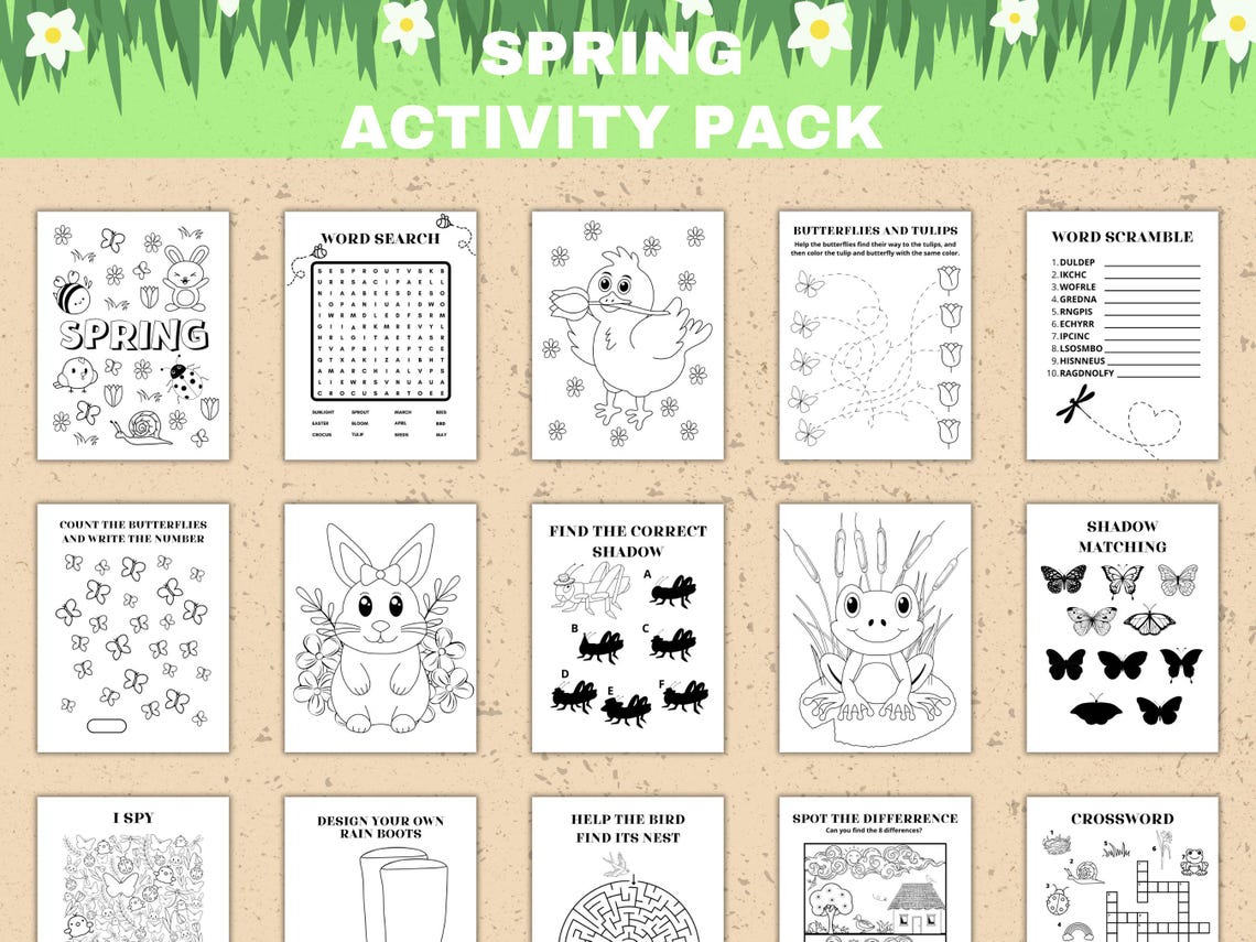 Seasons Activity Pack Bundle: Spring, Summer, Fall, Winter (digital ...