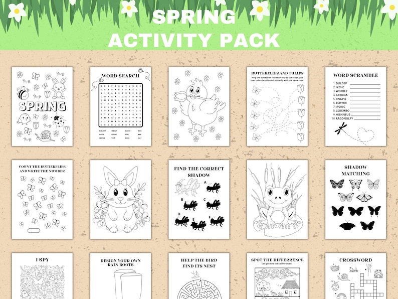 Seasons Activity Pack Bundle: Spring, Summer, Fall, Winter (digital ...