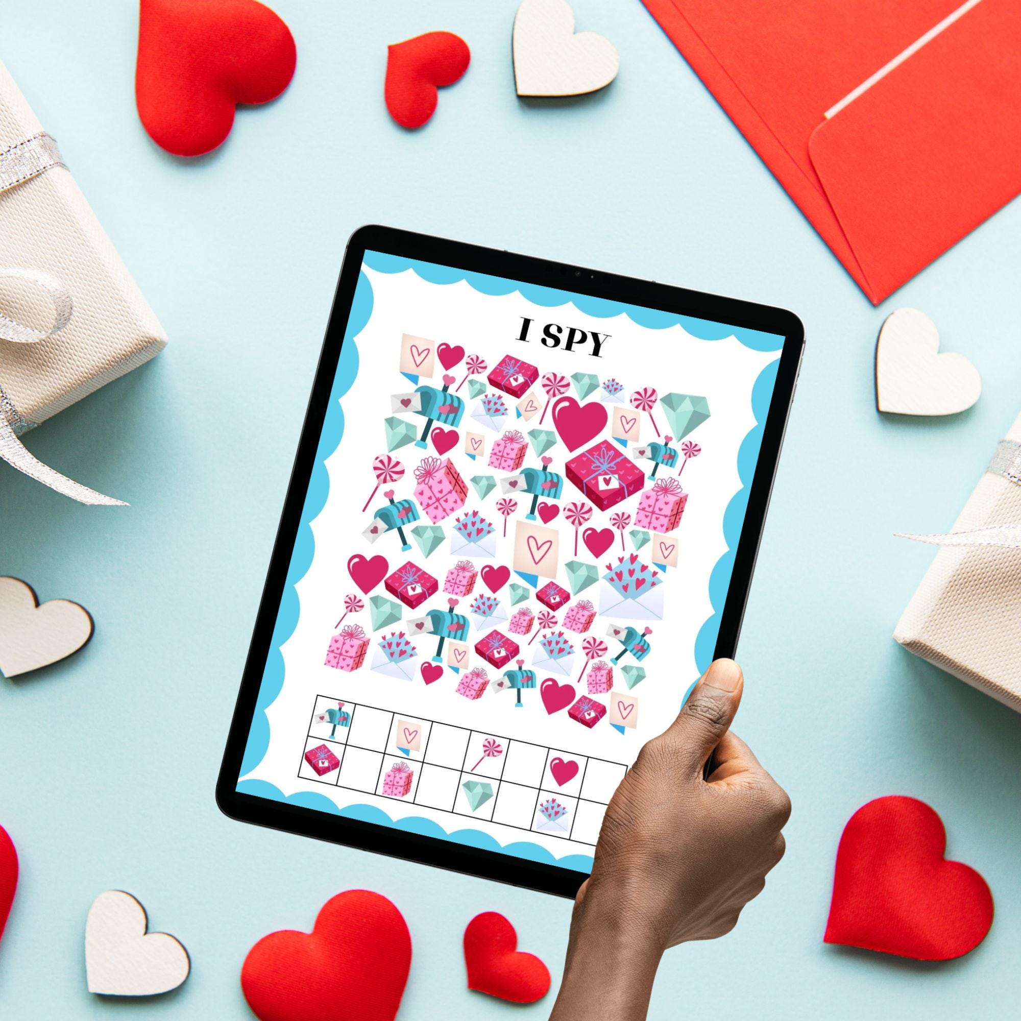 Valentines Day I Spy Activity Bundle, Valentines Day Printable Games ...