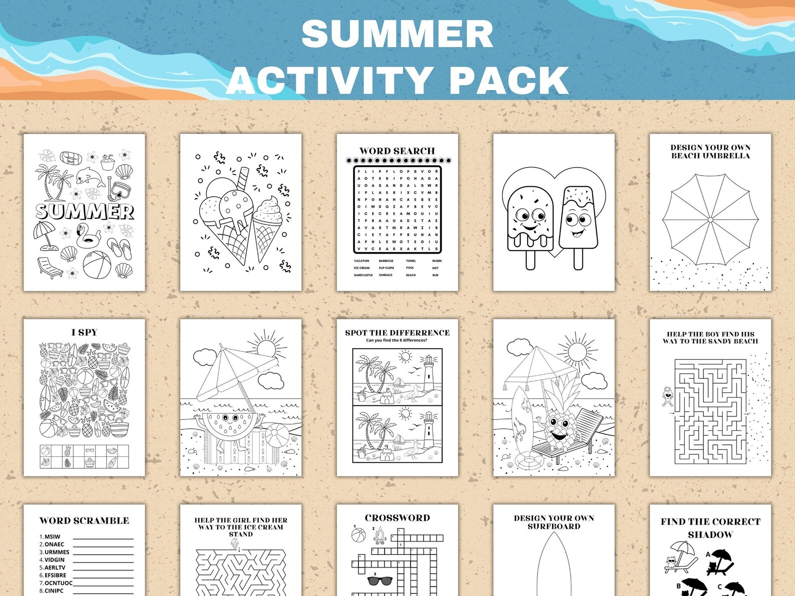 Seasons Activity Pack Bundle: Spring, Summer, Fall, Winter (digital ...